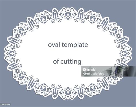 비쳐 타원형 테두리 케이크에서 종이 탁상용 절단 결혼식 초대장을 위한 템플릿 인사말 카드 장식 플레이트는 레이저 컷 벡터 삽화입니다 결혼식에 대한 스톡 벡터 아트 및 기타