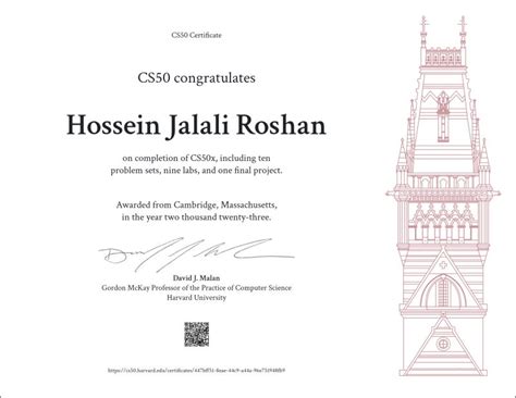 Professionaldevelopment Cs50harvard Computerscience Hossein Jalali Roshan