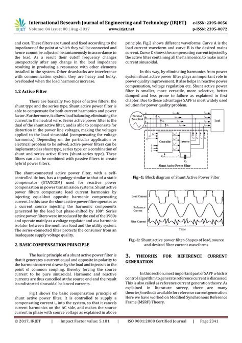Harmonic Mitigation Using Modified Synchronous Reference Frame Theory Pdf
