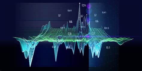 추상 배경에는 컬러 와이어프레임과 데이터가 포함되어 있습니다 빅 데이터 가상 공간의 기술 3d 와이어프레임 다각형 개념 비즈니스