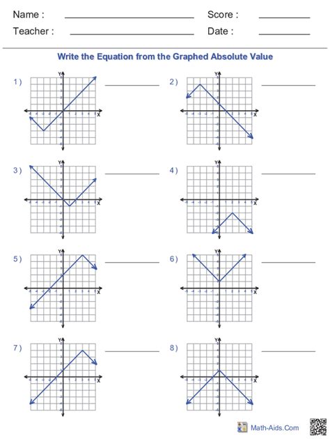 Fillable Online Write The Equation From The Graphed Absolute Value Fax