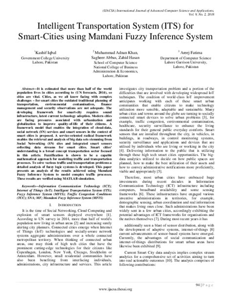 Pdf Intelligent Transportation System Its For Smart Cities Using