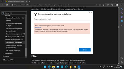 On Premise Gateway Installation Error Microsoft Fabric Community