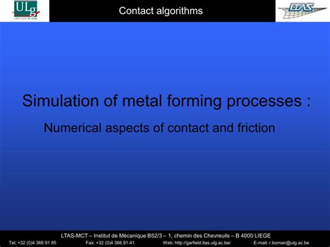 Pdf Simulation Of Metal Forming Processessimulation Of Metal Forming Processes Numerical