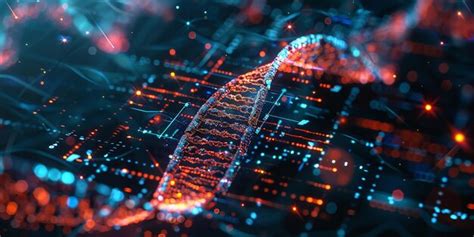 Premium Photo A 3d Model Of Dna In A Dark Backdrop With Vibrant Colors And Similar Objects In