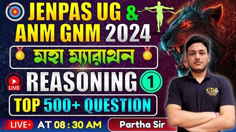 Logical Reasoning Marathon Class 1 Jenpas Ug Logical Reasoning 2024 Anm Gnm 2024 Preparation