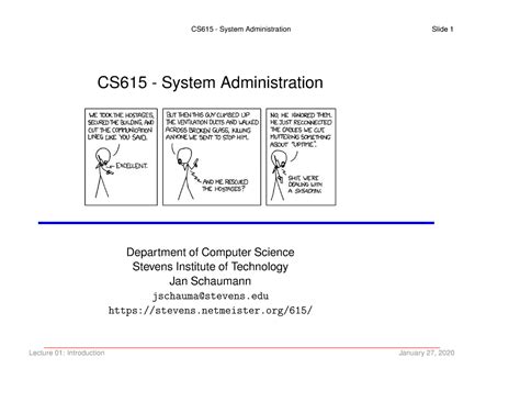 lecture 01 tutyuyt cs615 system administration department of