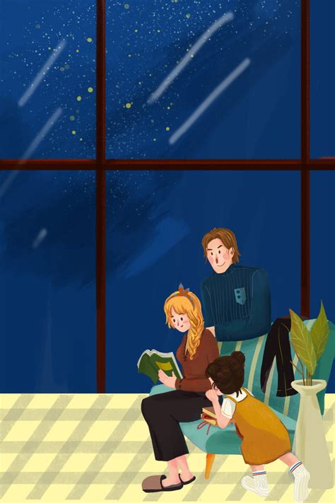 가족과 함께하는 새해 연휴 휴가 인생 따뜻한 동반자 교육 엄마와 아기 캐릭터 홈 일러스트 레이터 배경 무료 다운로드를 위한 바탕 화면 이미지 Pngtree