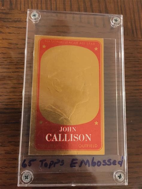 John Callison 65 Topps Embossed Card Ebay