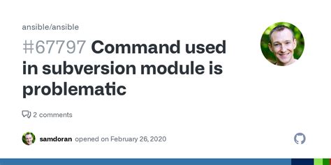 Command Used In Subversion Module Is Problematic · Issue 67797