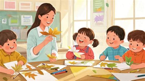 插画ai数字艺术 幼儿园卡通简约风儿童老师学生温馨愉快课堂场景插画 Ai插画免费下载 Png格式 1024像素 编号72043750 千图网