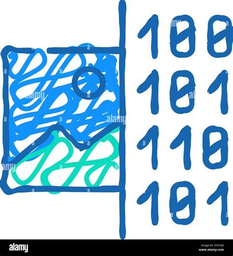 Image Binary Code Icon Doodle Illustration Stock Vector Image And Art Alamy