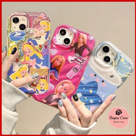 Jual Casing Ponsel Laris Kantung Udara Tpu Transparan Reflektif Laser Tahan Guncangan Putri Lucu