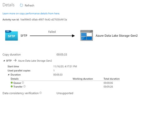 Copy From Sftp Fails But Output Details Shows All Good Microsoft Qanda