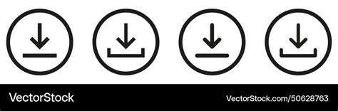 Download Icon Set Button Collection Royalty Free Vector