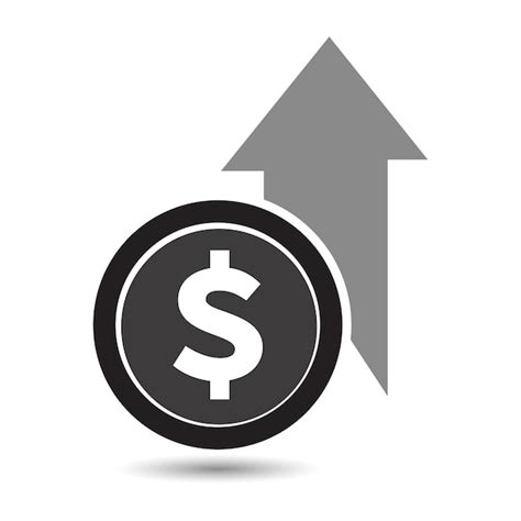 Premium Vector Dollar Coin Vector Growth Icon