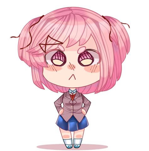 Natsuki Chibi From Ddlc By Crosthink On Deviantart