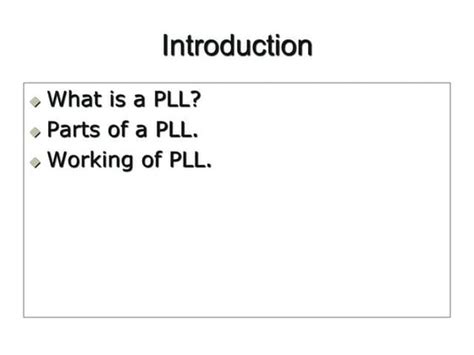 Phase Locked Loop Pll Pptx Digital Audio Computer Software And Applications