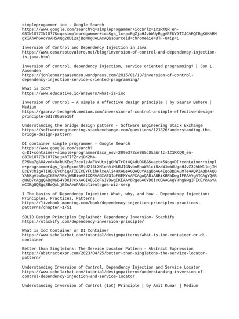 Dependencyinjection Pdf Computer Science Programming Paradigms