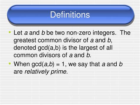 Ppt Greatest Common Divisor Powerpoint Presentation Free Download Id 272385