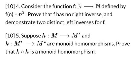 solved [10] 4 consider the function f n n defined by