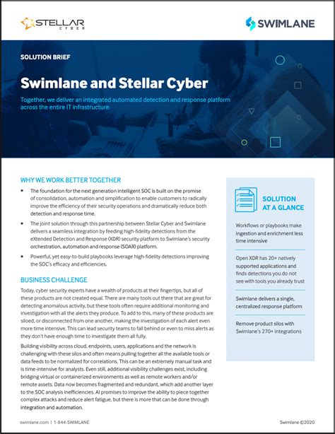 Swimlane And Stellar Cyber Swimlane