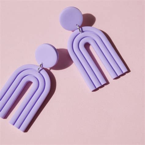 Plastic Statement Earrings Etsy
