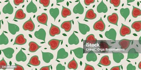 무화과 추상 과일과 잎 완벽 한 패턴입니다 비타민 자연 식품 슬라이스 및 전체 과일 컬러 플랫 일러스트 벡터 그래픽 0명에 대한 스톡 벡터 아트 및 기타 이미지 Istock