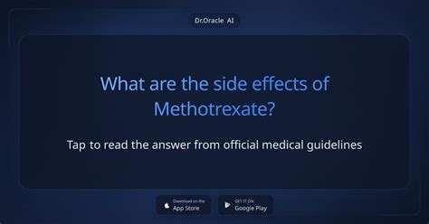 What Are The Side Effects Of Methotrexate