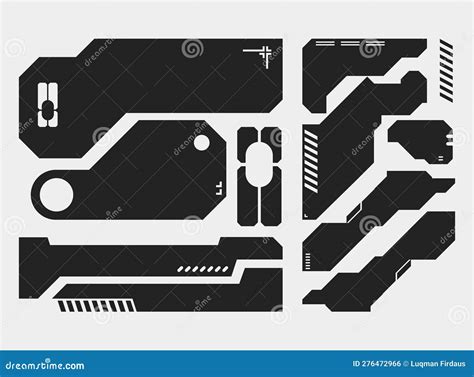 Hud Futuristic Frame Border Game Swag Elements Pack Panel Cyber Sci Fi Icon Symbol Cyberpunk