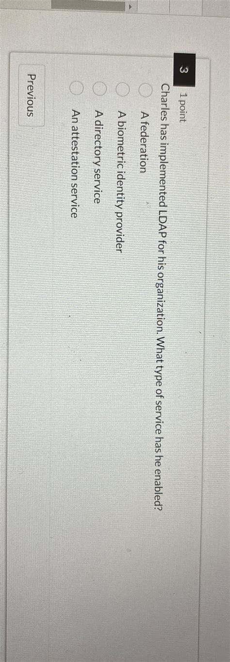 Solved 31 ﻿pointcharles Has Implemented Ldap For His