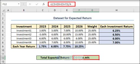 How To Calculate Expected Return In Excel 3 Suitable Ways