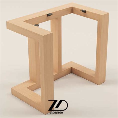 پایه میز چوبی مدرن دو ضلعی دو سال گارانتی زد دیزاین