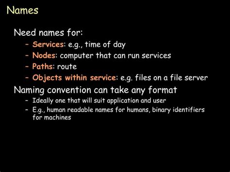 Naming And Binding Distributed Computing Ppt Computer Networking