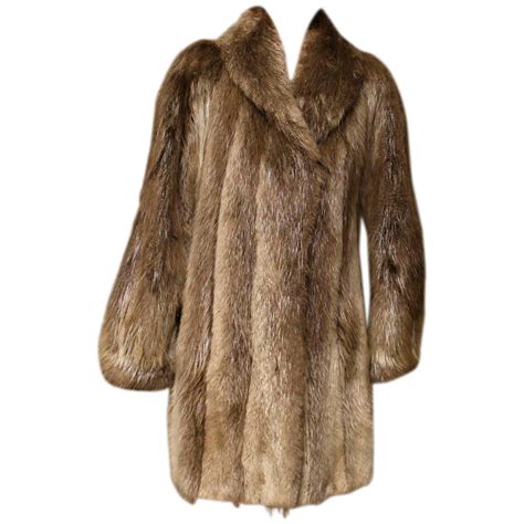 Long Haired Beaver Fur Coat At 1stdibs Beaver Coat Beaver Fur Jacket