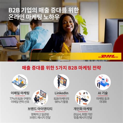 효과적인 B2b 온라인 마케팅 전략 B2b 비즈니스의 디지털화가 가속화되면서 효과적인 온라인 마케팅 전략이 기업 성공의 핵심 요소로 자리 잡고 있습니다 Dhl은