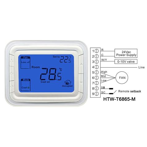 Central Hvac Fan Coil Unit Control Modulating Valve Output 24vac T6865