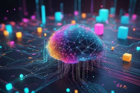 Premium Photo Big Data And Cybersecurity 3d Illustration Neural Network And Cloud Technologies