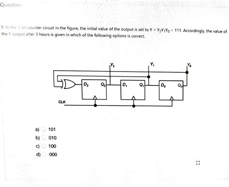 solved question 9 in the 3 bit counter circuit in the
