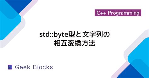 C Byte型の基本と安全なバイナリデータ処理 Geekblocks