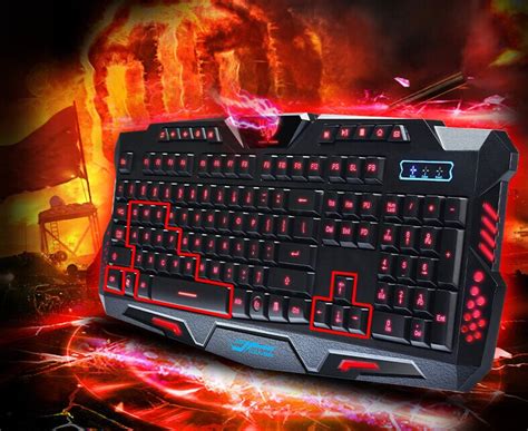 Wired Triple Color Backlit Gaming Keyboard Auzzie Shop