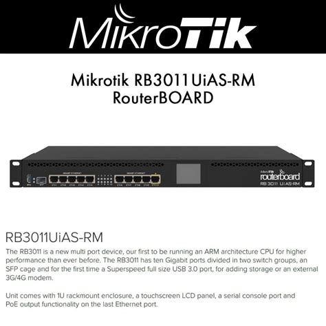 Mikrotik Rb3011uias Rm Routerboard Rb3011 10 Port Gigabit Lcd Display