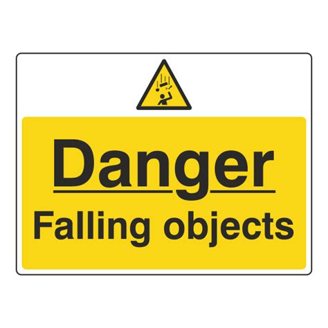 Danger Falling Objects Sign Large Landscape Landscape