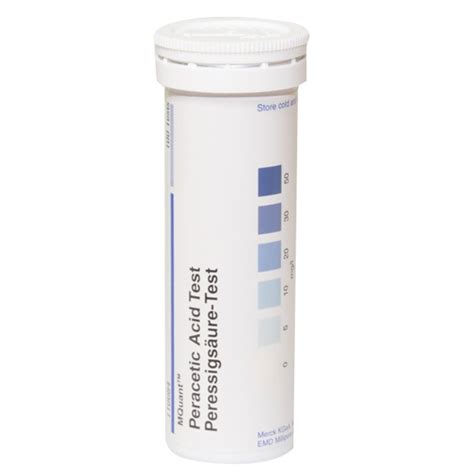 Peracetic Acid Test Strips 0 50ppm Paa