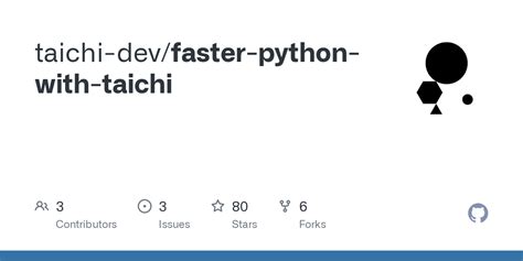 Github Taichi Devfaster Python With Taichi