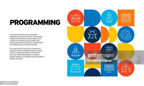 Programming Related Vector Illustration Coding Developer Devops Computer Software Connection