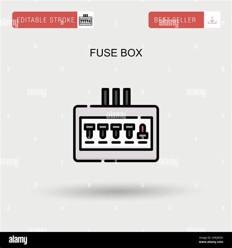 Fuse Box Simple Vector Icon Stock Vector Image And Art Alamy