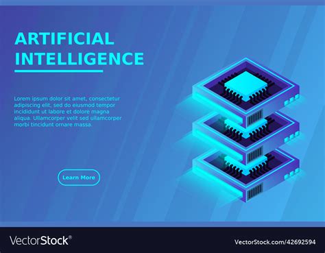 Quantum Computer Large Data Processing Server Vector Image