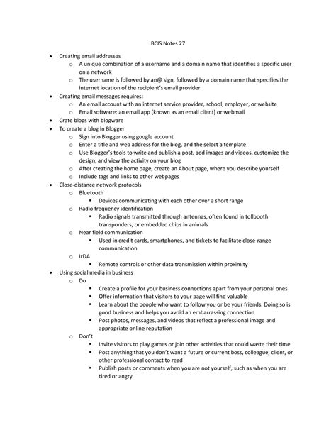 Bcis Notes 27 Creating Emails Create Blogs Close Distance Network