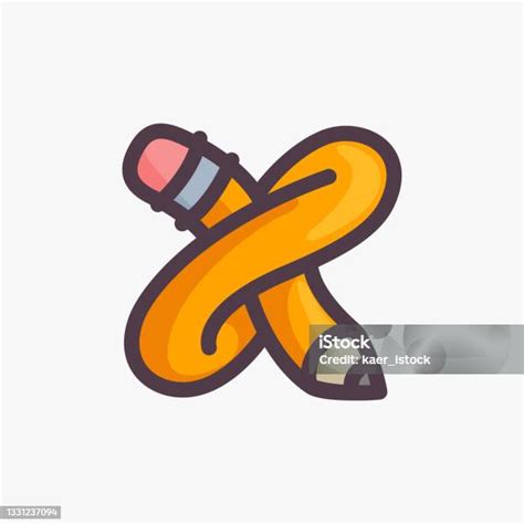 연필로 만든 X 문자 로고 9월에 대한 스톡 벡터 아트 및 기타 이미지 9월 가을 개인 장식품 Istock